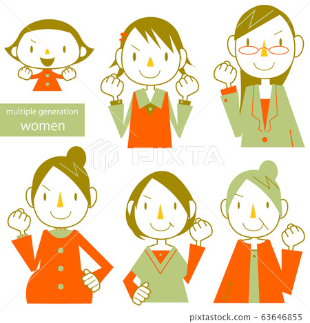 Simple female icon set skin white - Stock Illustration [63646855] - PIXTA