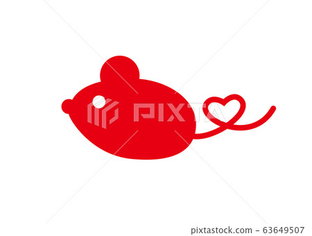 Mouse with heart tail - Stock Illustration [63649507] - PIXTA