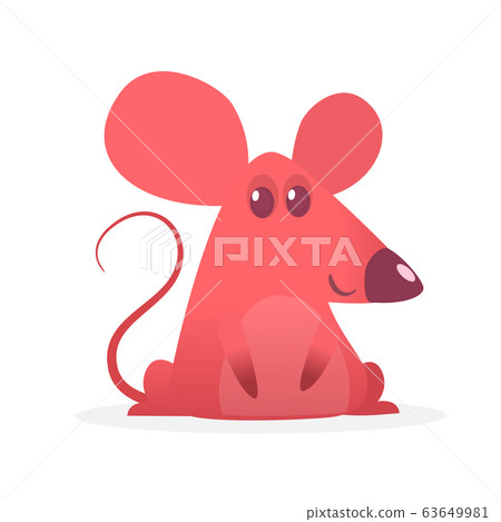 Happy cartoon mouse talking. Vector... - Stock Illustration [63649981 ...