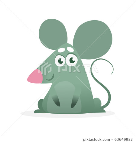 Happy cartoon mouse talking. Vector... - Stock Illustration [63649982 ...