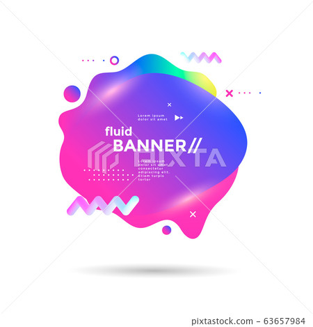 Creative design fluid banner - Stock Illustration [63657984] - PIXTA