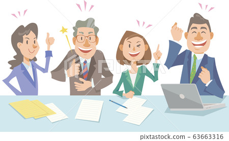 Outstanding teamwork business team - Stock Illustration [63663316] - PIXTA
