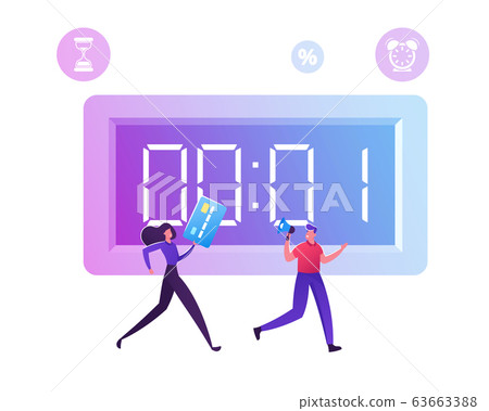 Woman Holding Credit Card Following Man with... - Stock Illustration ...