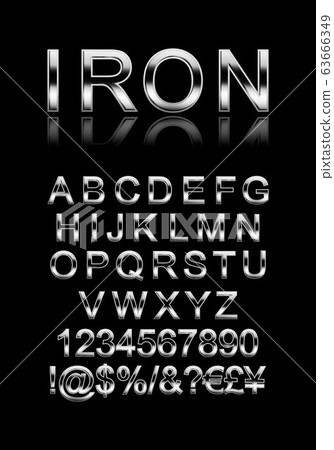 Metal iron alphabet - Stock Illustration [63666349] - PIXTA