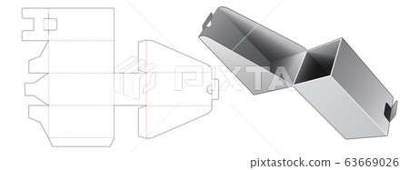 Flip top packaging box die cut template - Stock Illustration [63669026 ...