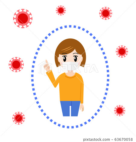 Women who keep virus out - Stock Illustration [63670058] - PIXTA