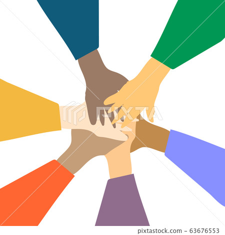 Hands together. Symbol - Stock Illustration [63676553] - PIXTA