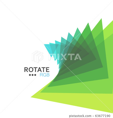 Set triangle rotate design element / Vector... - Stock Illustration ...