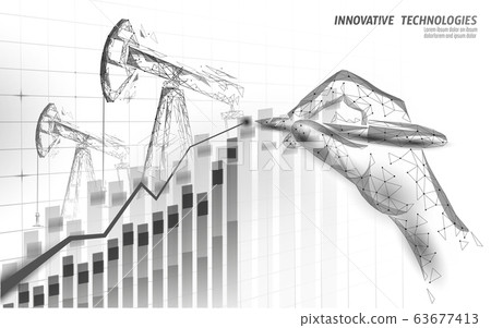 3D digital economy positive trend concept.... - Stock Illustration ...