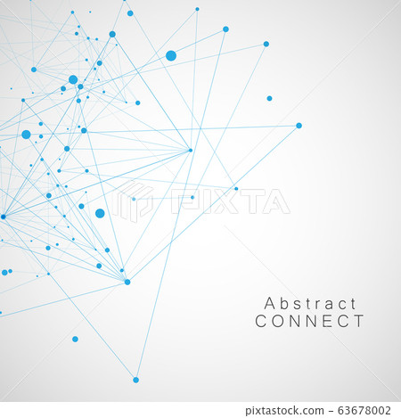 Abstract triangles with connecting dots and lines - Stock Illustration ...