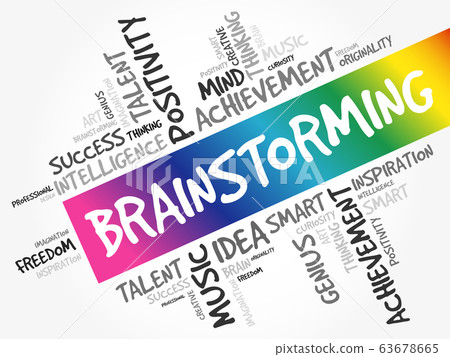Brainstorming word cloud collage - Stock Illustration [63678665] - PIXTA