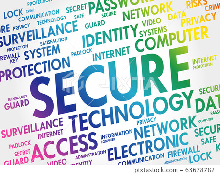 SECURE word cloud collage - Stock Illustration [63678782] - PIXTA