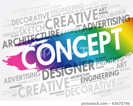 CONCEPT word cloud, creative concept - Stock Illustration [63678798 ...