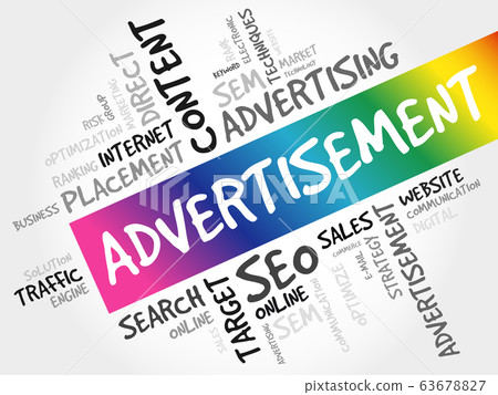 ADVERTISEMENT word cloud collage - Stock Illustration [63678827] - PIXTA