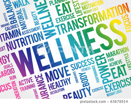 WELLNESS word cloud, fitness, sport - Stock Illustration [63678914] - PIXTA