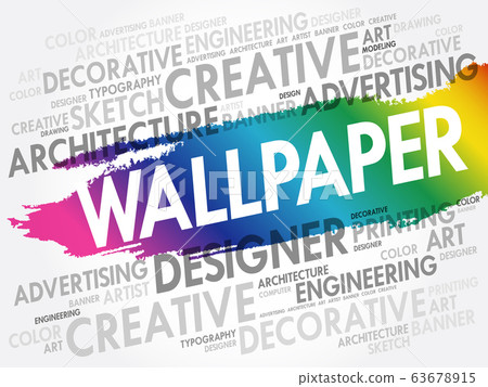 WALLPAPER word cloud, creative concept - Stock Illustration [63678915 ...