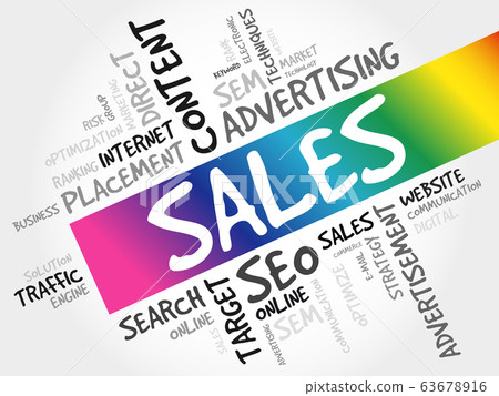 Sales word cloud concept - Stock Illustration [63678916] - PIXTA