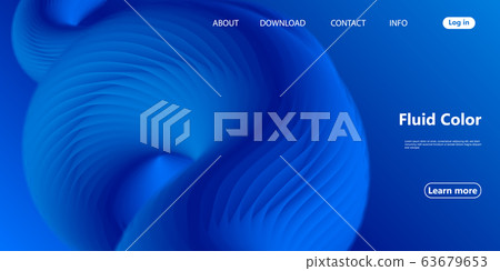 Fluid flow. Landing page. Liquid background.Vector - Stock Illustration ...
