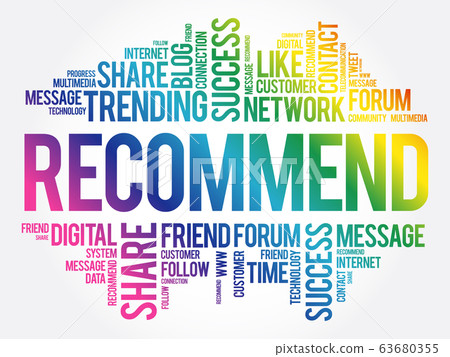 Recommend word cloud, technology concept - Stock Illustration [63680355 ...