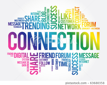 Connection word cloud collage - Stock Illustration [63680358] - PIXTA