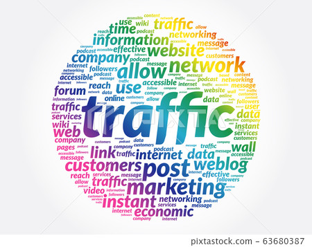 TRAFFIC word cloud concept - Stock Illustration [63680387] - PIXTA