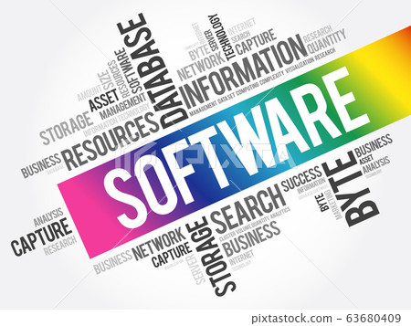 Software word cloud collage - Stock Illustration [63680409] - PIXTA