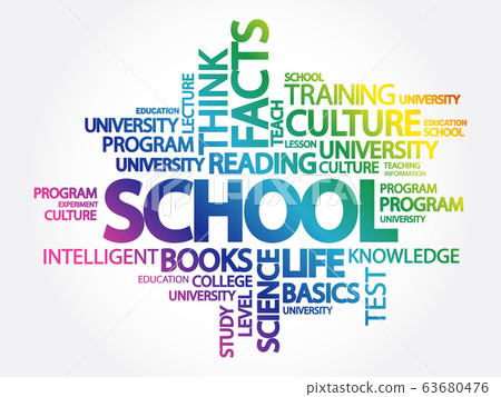 SCHOOL word cloud concept - Stock Illustration [63680476] - PIXTA