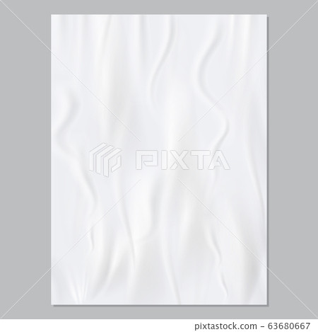 Wrinkled paper. Realistic vector template for...-插圖素材 [63680667] - PIXTA圖庫