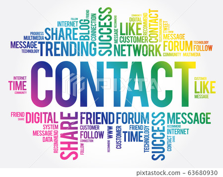 Contact word cloud collage - Stock Illustration [63680930] - PIXTA