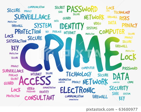 Crime word cloud collage - Stock Illustration [63680977] - PIXTA