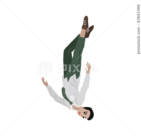 Office worker is falling down. Vector illustration - Stock Illustration ...