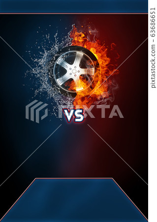 Car wheel modern poster template. - Stock Illustration [63686651] - PIXTA