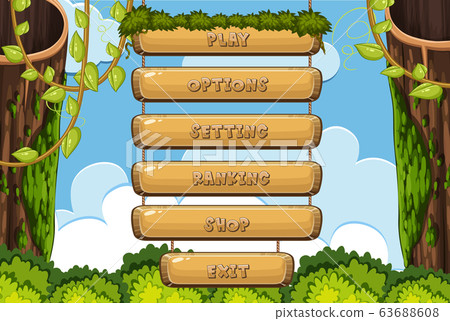 Computer screen template for game with different-插圖素材 [63688608] - PIXTA圖庫