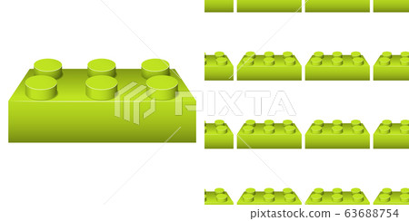 Seamless background design with many green blocks-插圖素材 [63688754] - PIXTA圖庫