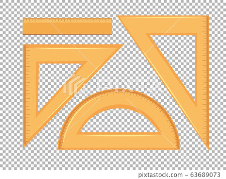 Different types of rulers on transparent - Stock Illustration [63689073 ...