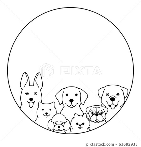 Dogs circular design - Stock Illustration [63692933] - PIXTA