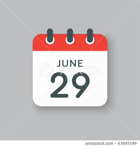 Icon calendar day 29 June, summer days of the year - Stock Illustration ...