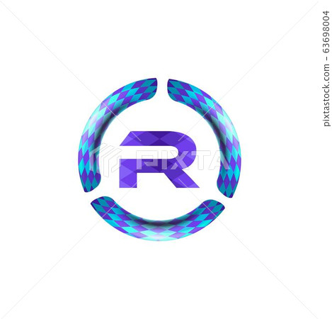 initial letter r round, circle logo Ideas. - Stock Illustration ...