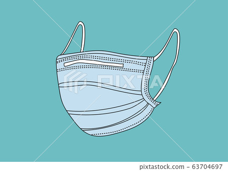 Hand Draw Vector of Side Surgical mask to Protect - Stock Illustration ...