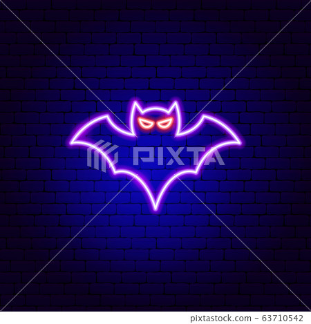 Bat Neon Sign - Stock Illustration [63710542] - PIXTA