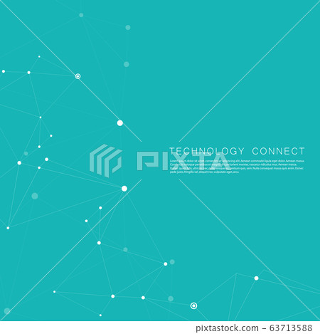 Abstract connect technology with polygonal... - Stock Illustration ...