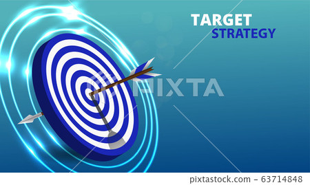 Vector realistic illustration with target - Stock Illustration ...