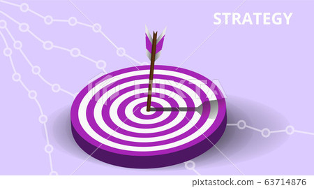 Vector realistic illustration with target - Stock Illustration ...