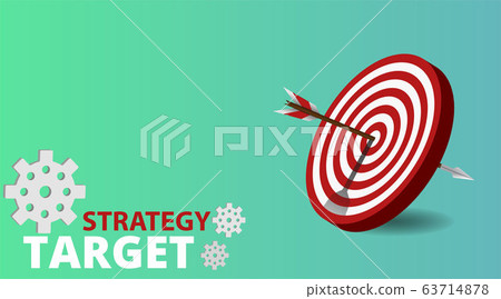 Vector realistic illustration with target - Stock Illustration ...