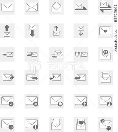 Mail icon set - Stock Illustration [63715661] - PIXTA