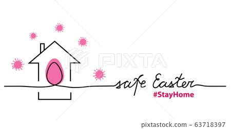 Safe Easter simple background or web banner... - Stock Illustration ...