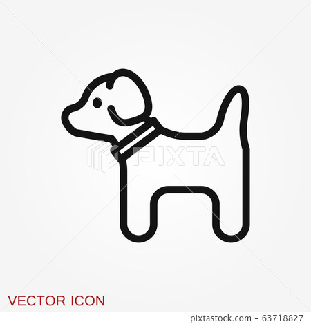 Puppy icon. Dog symbol. Vector element for your - Stock Illustration ...