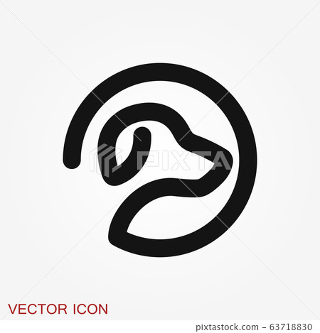 Puppy icon. Dog symbol. Vector element for your - Stock Illustration ...