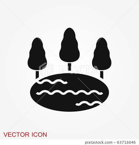Pond icon illustration isolated vector sign symbol - Stock Illustration ...