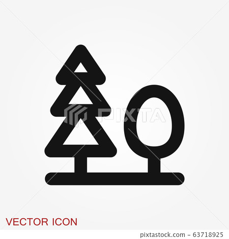Park vector icon isolated on background. Ecology - Stock Illustration ...